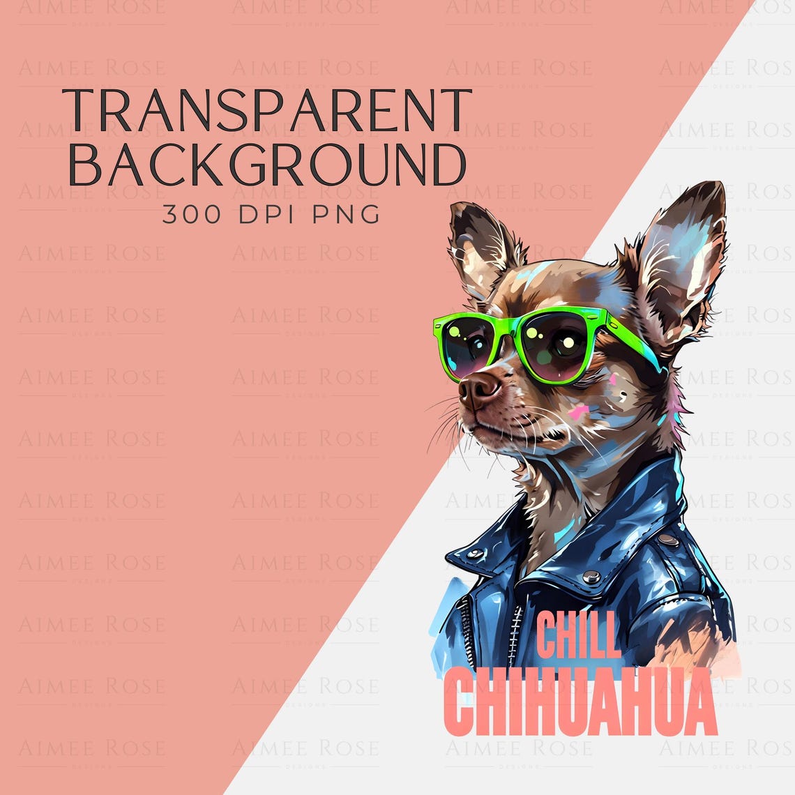 Chill Chihuahua PNG Clipart – Cool Dog Digital Download, 300 DPI, High ...