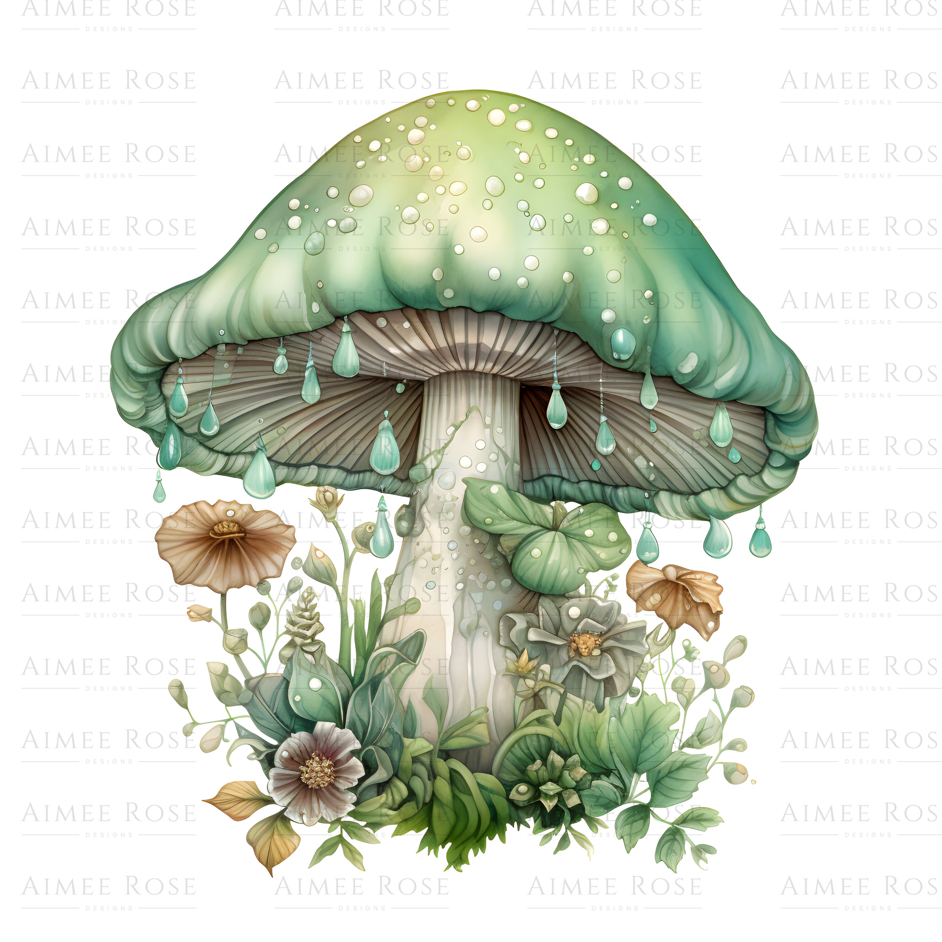 Fairy Tale Mushroom Clipart Set - Enchanted Garden High-res Digital PNG ...