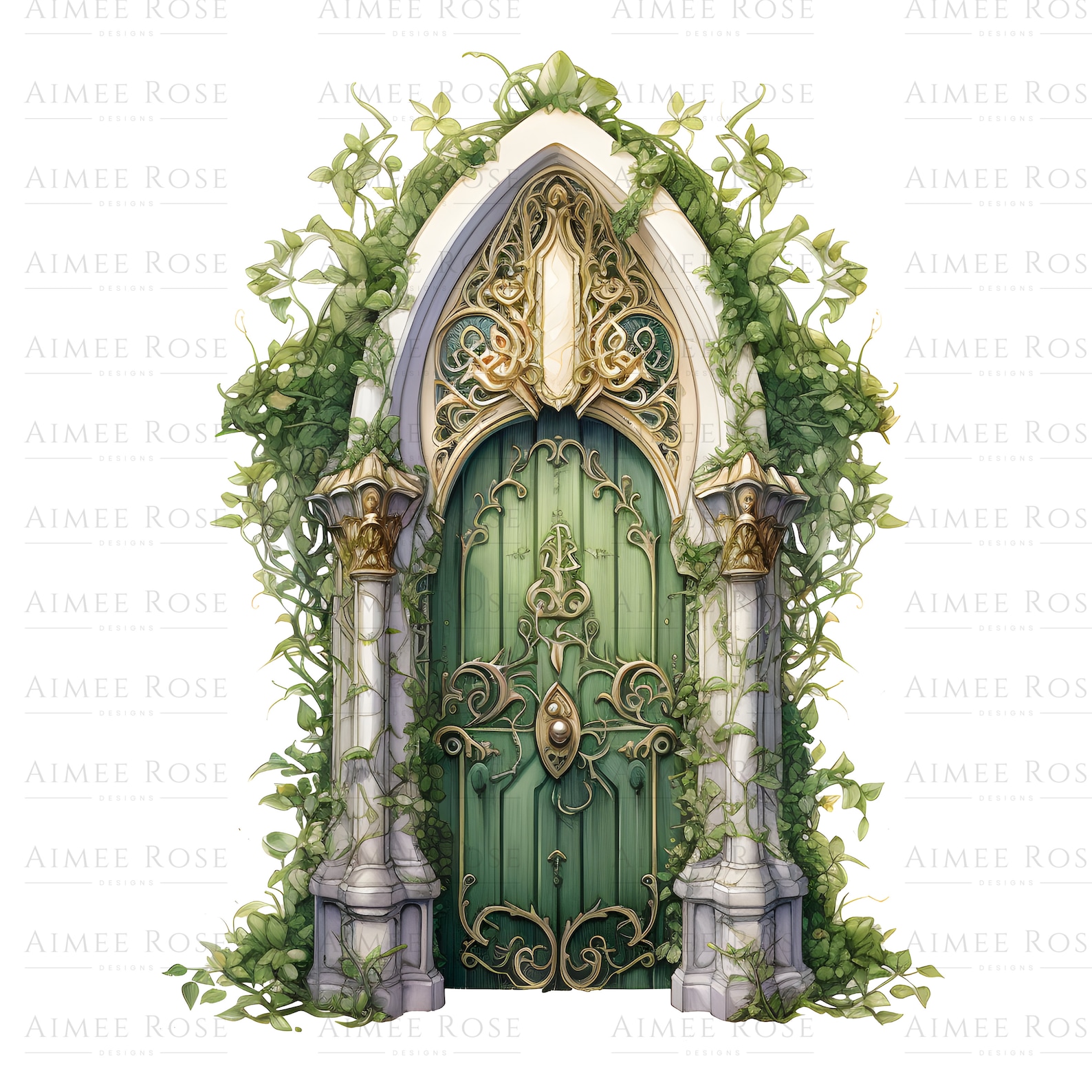 Fairy Tale Doors Clipart Set - Enchanted Garden High-res Digital PNG ...