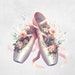 Ballet Slippers Clipart | Watercolour Floral Ballet Shoes | 5 PNG ...