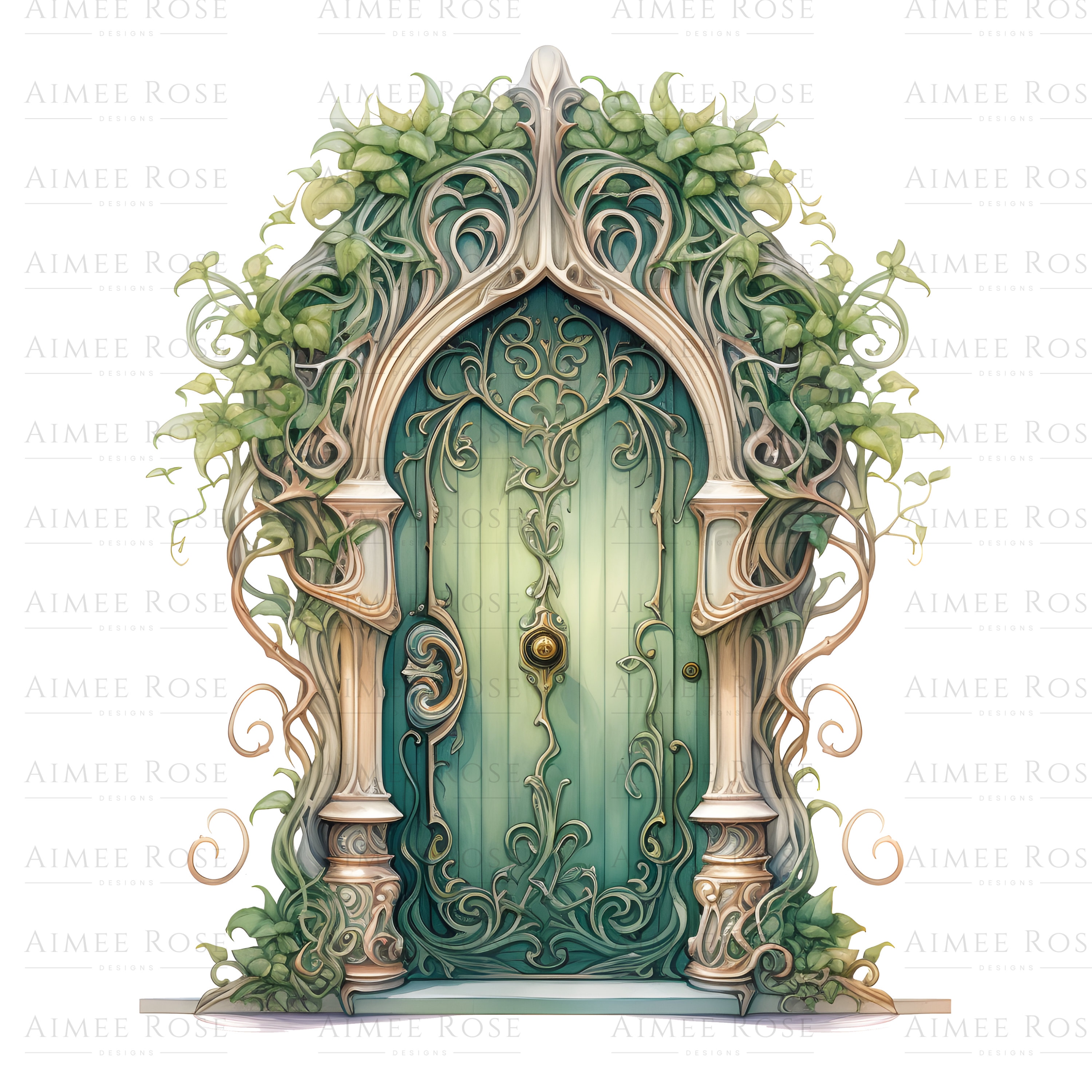 Fairy Tale Doors Clipart Set Enchanted Garden High-res Digital PNG ...