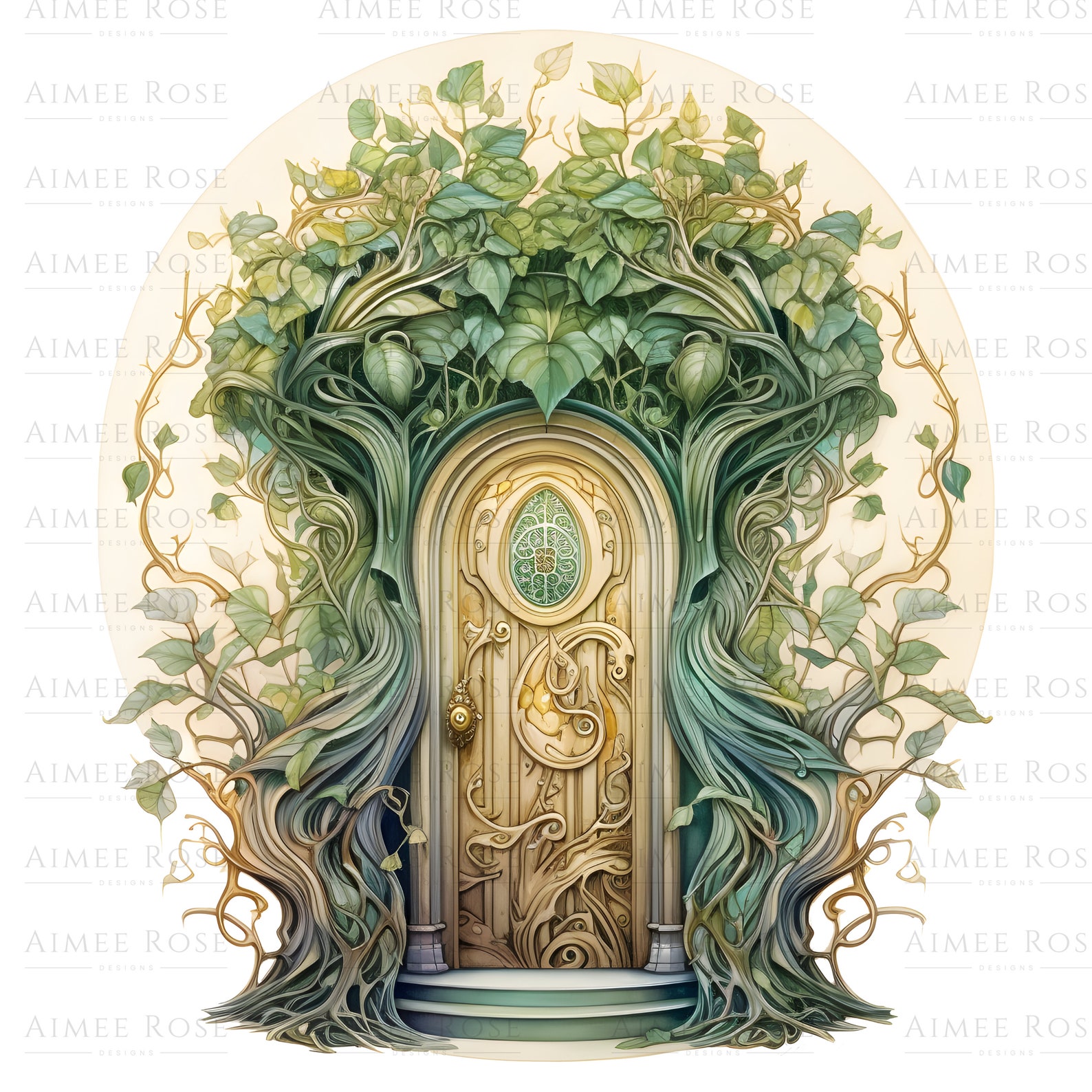 Fairy Tale Doors Clipart Set - Enchanted Garden High-res Digital PNG ...
