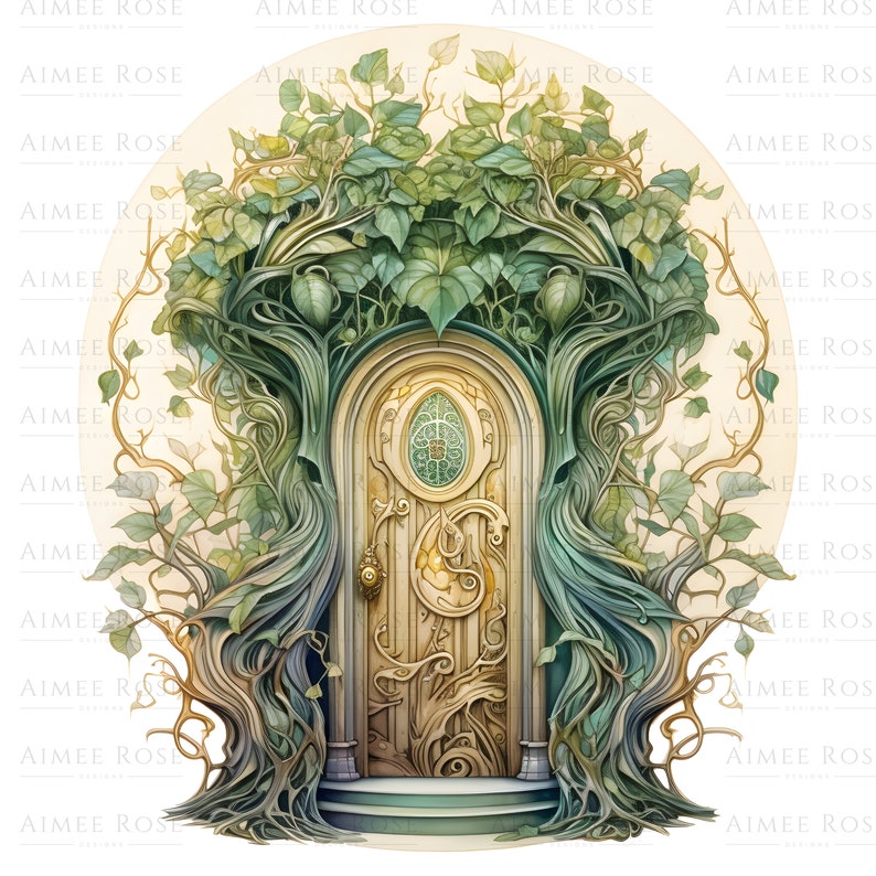 Fairy Tale Doors Clipart Set Enchanted Garden High-res Digital PNG ...