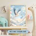 Stork Delivery Baby Boy Nursery Art, High Quality PDF, Baby Room Poster ...