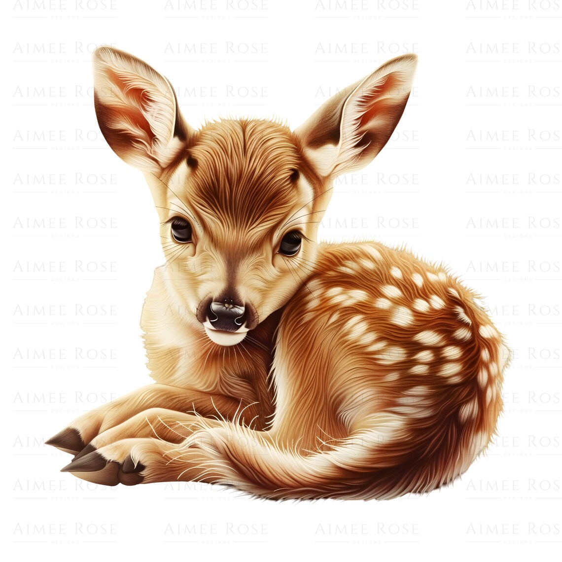 Deer Fawn Clipart Bundle - Baby Deer PNG, Transparent Background ...