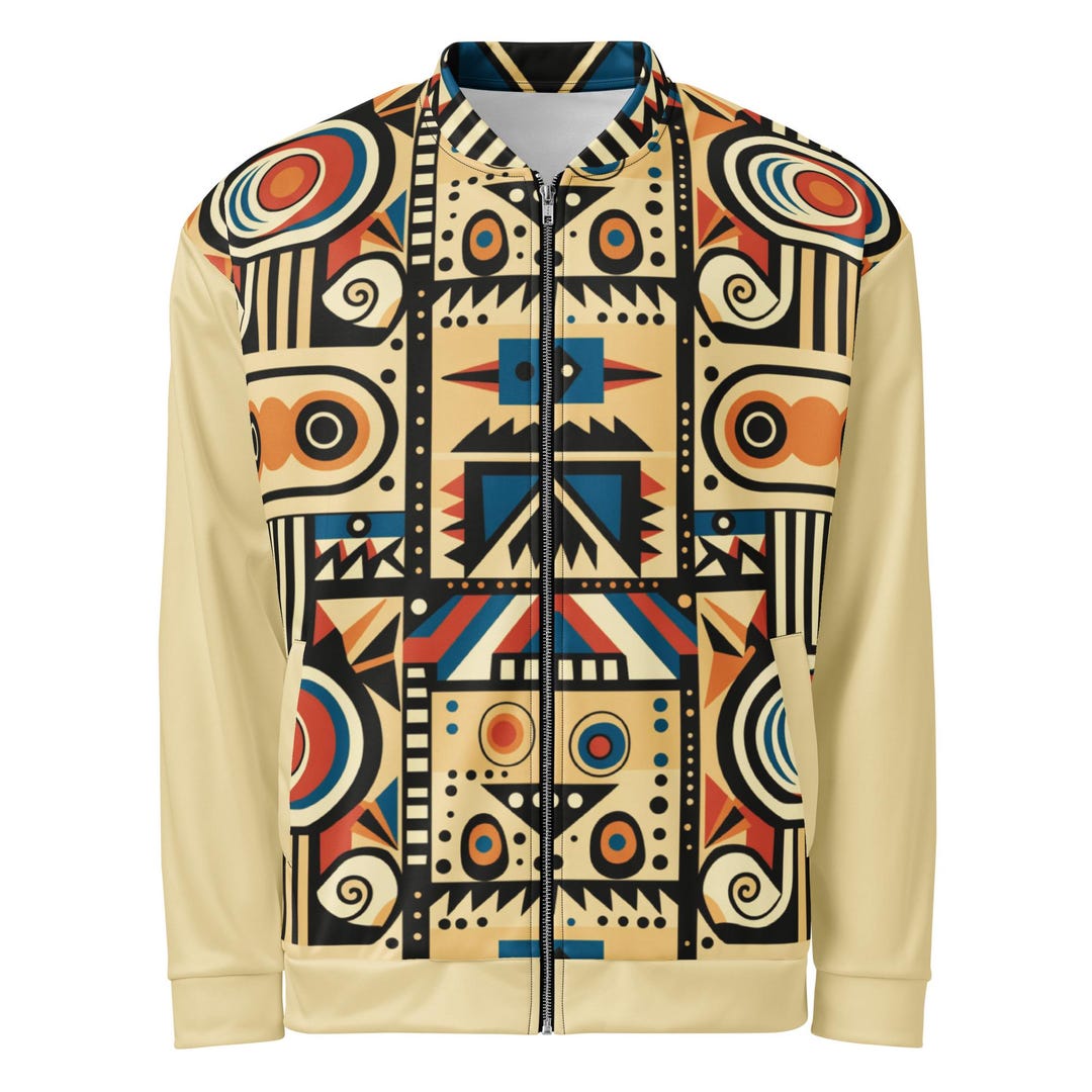 African Print Bomber Jacket Afro Design Streetwear, Bold Afrocentric ...