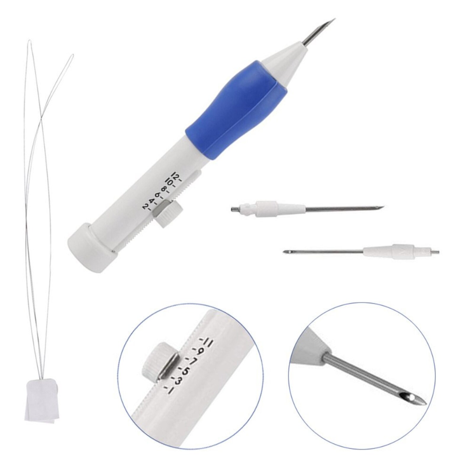 Punch Needle Set 3 Adjustable Needles Pen Beginner Punch Knitting ...