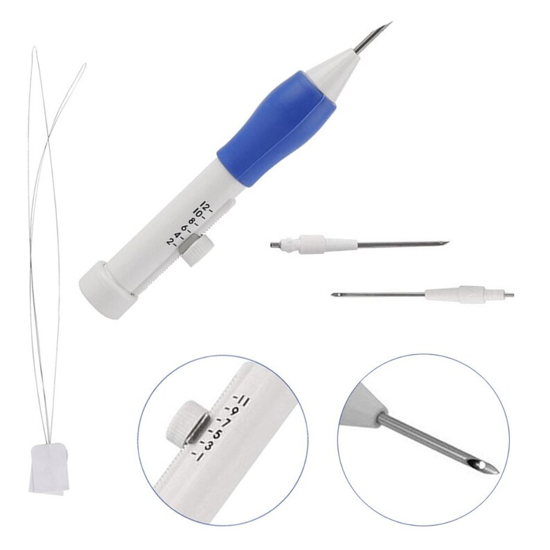 Diy Craft Supplies Shamjina Punch Needle Set With Wood Handle & 3 Metal ...