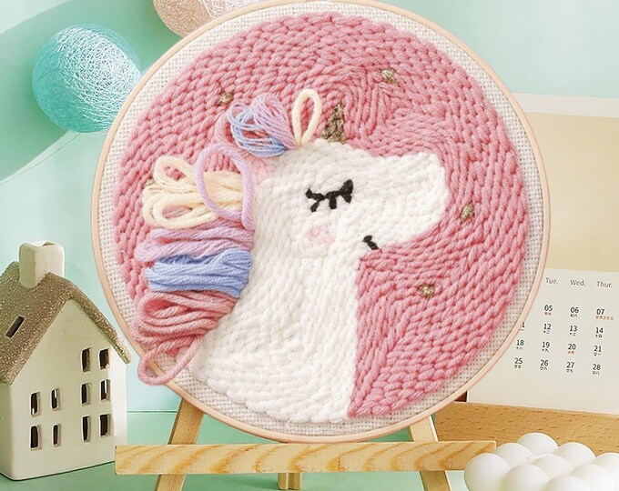 Unicorn Punch Needle Kit Kids Diy Beginner Craft Punch Needle Adults ...