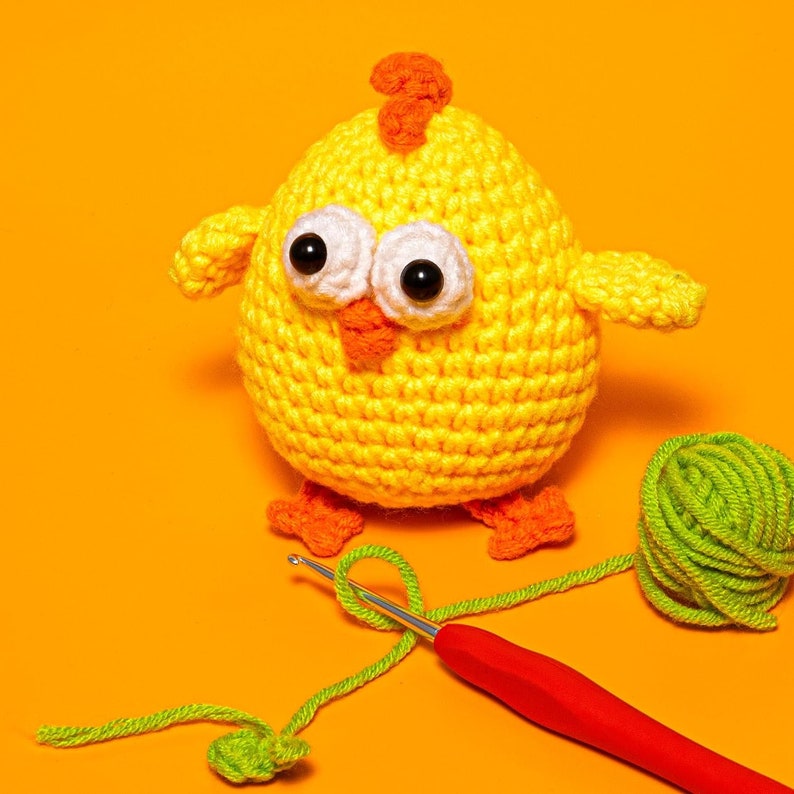 Crochet Chicken Kit Diy Amigurumi Homemade Beginners Craft Project ...