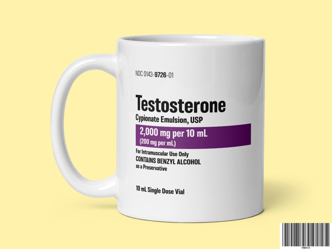 Testosterone Mug: Parody Gag Gift for Doctor, Nurse, Gym Rat - Etsy