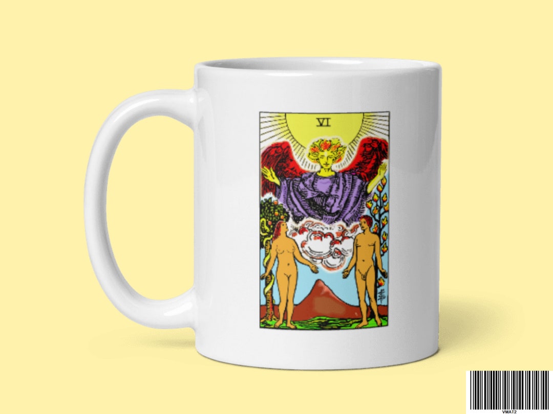 Tarot Mug With the Lovers 6 Art Major Arcana the Lovers VI Art Design ...