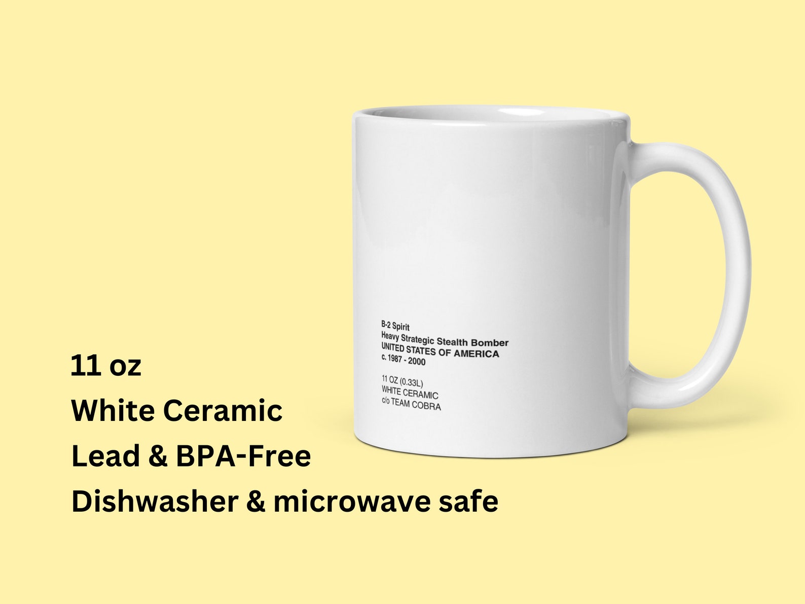 B-2 Spirit Blueprint Drawing Mug US Air Force Art Design Military ...