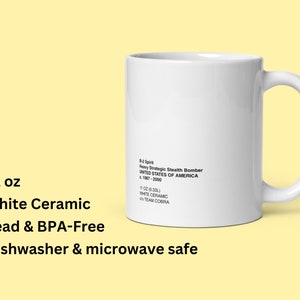 B-2 Spirit Blueprint Drawing Mug | US Air Force Art Design | Military ...