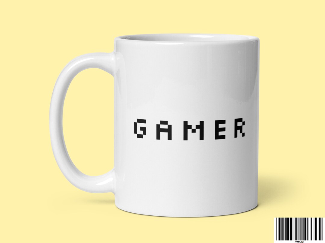 8-bit Gamer Coffee Mug: Retro Pixel Art Gift - Etsy