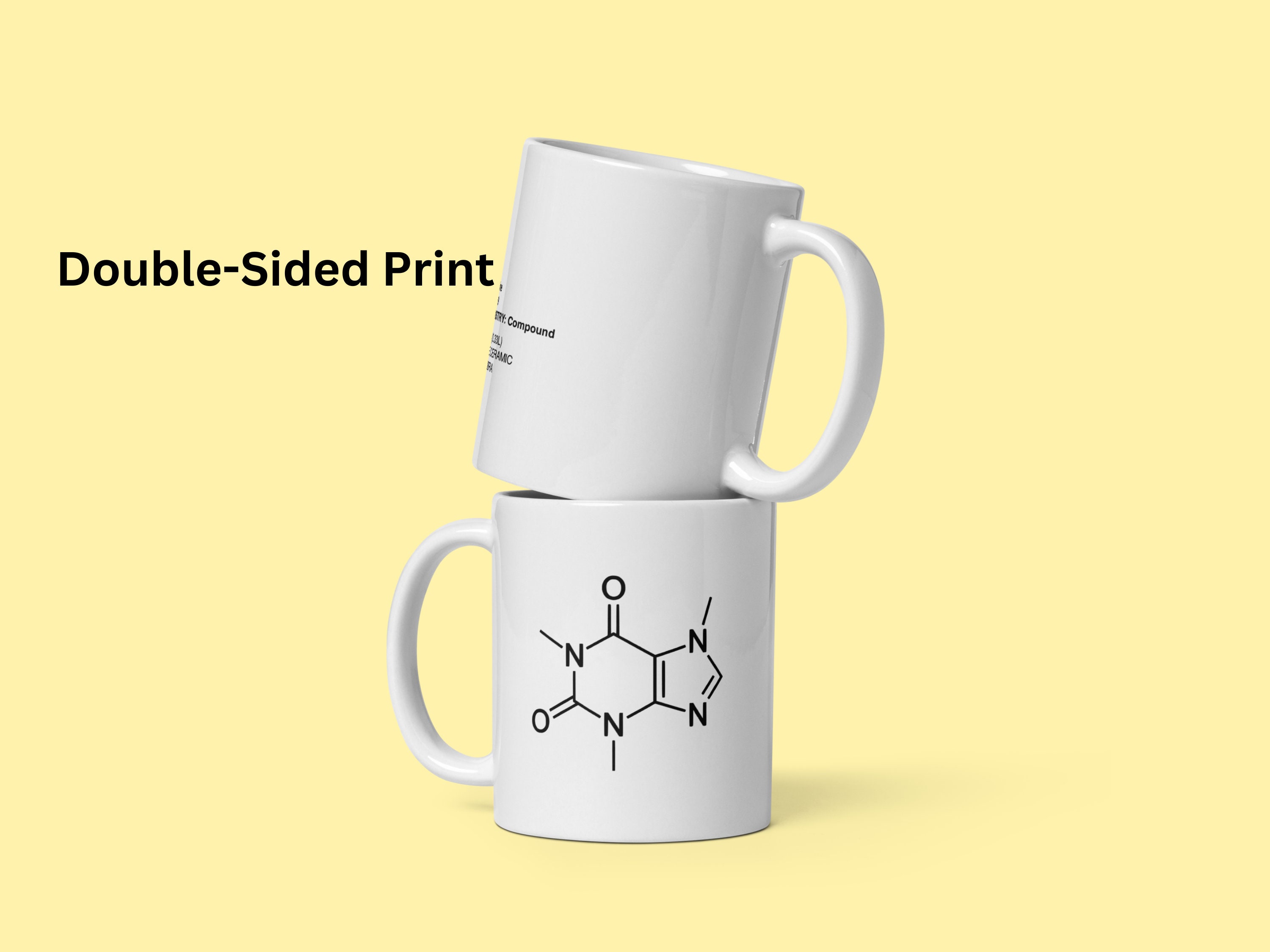 Caffeine Compound Skeleton Chemistry Mug | Fun Parody Home Decor ...