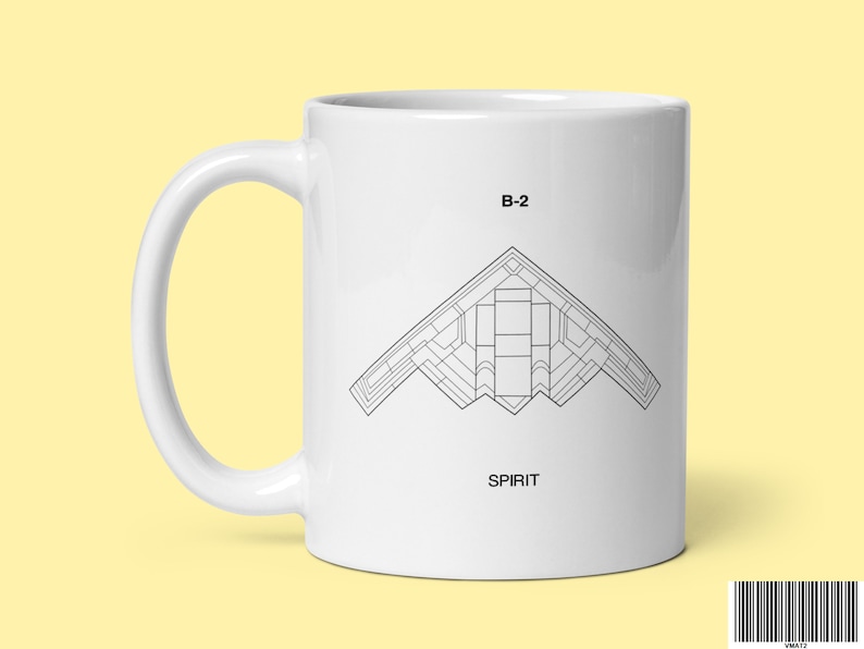 B-2 Spirit Blueprint Drawing Mug | US Air Force Art Design | Military ...
