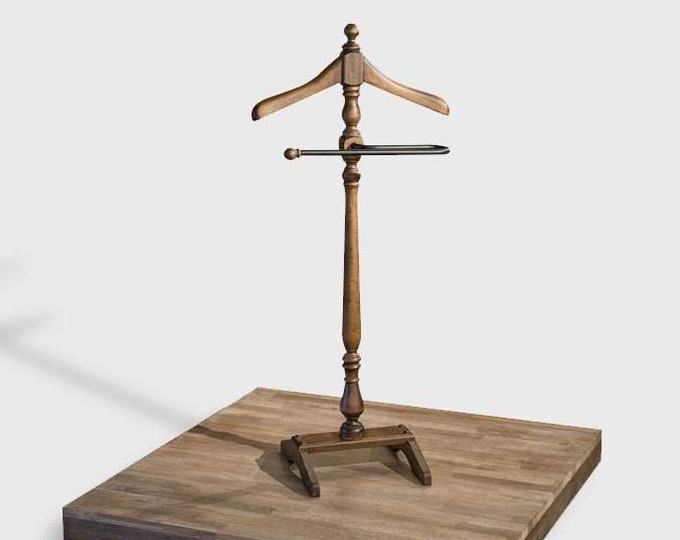 Minimalist Valet Stand Oaken, Oak Valet Stand, Modern Dumb Butler, Coat ...