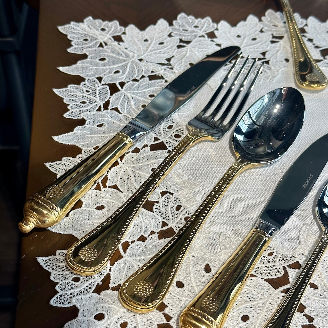 89 Pieces 12 Person 24K Gold Vintage Cutlery Set, Silverware Set, Gold ...