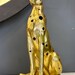 Sitting Gold Leopard Statue - Handmade Wild Leopar Statue - Graffiti ...
