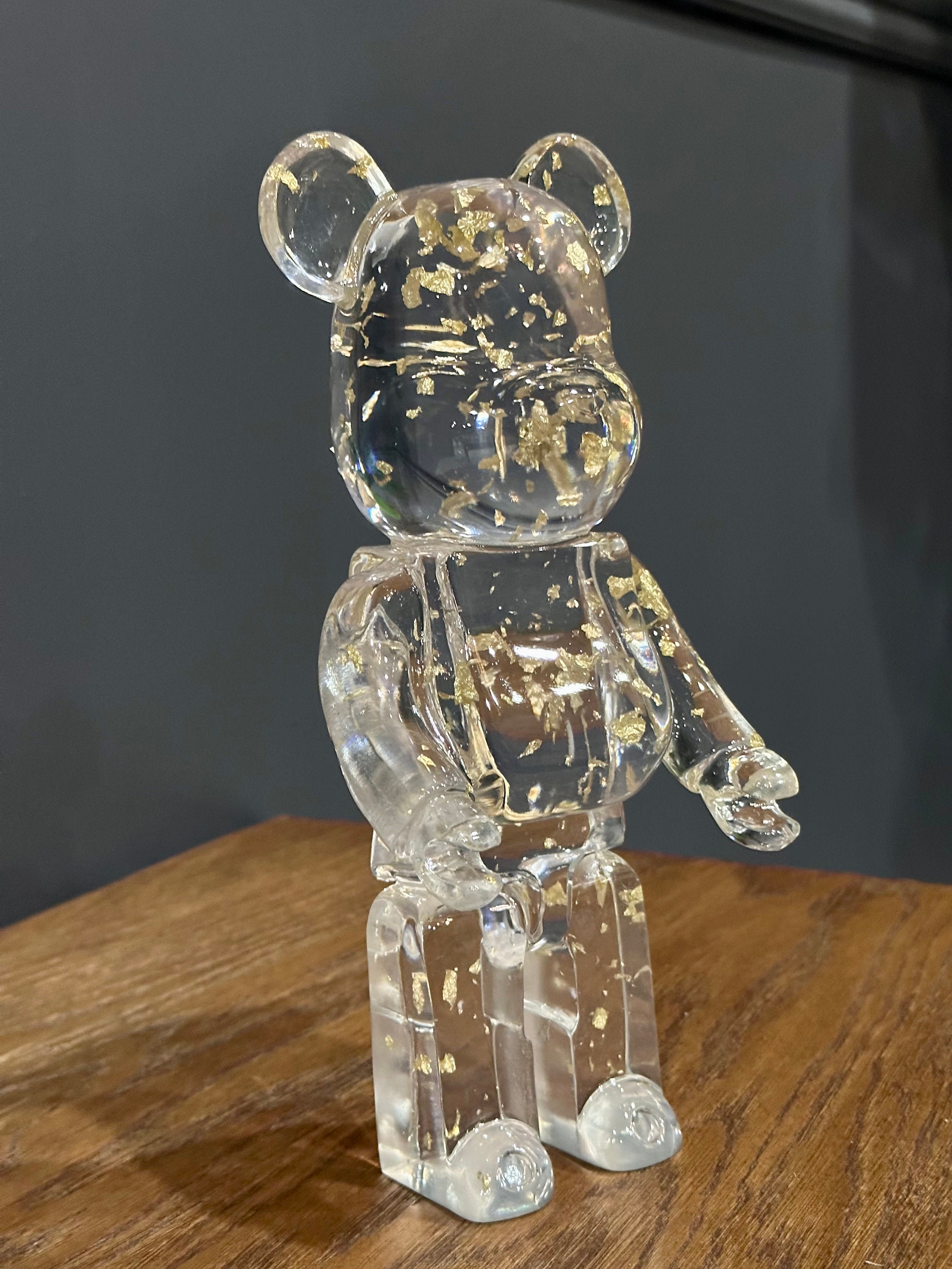 Gold Leaf Bearbrick, Gold Pop Art Statue, Gold Leaf Sculpture, Resin ...