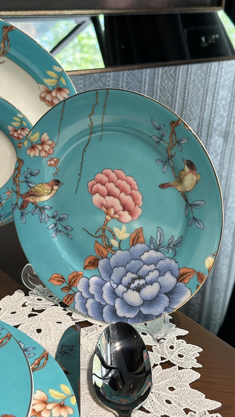Blue Bird 28 Pieces 6 Person Dinnerware Set, Dinnerware Set 28 Piece ...
