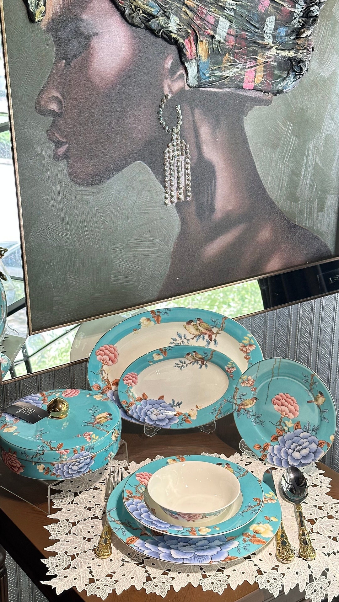 Blue Bird 28 Pieces 6 Person Dinnerware Set, Dinnerware Set 28 Piece ...