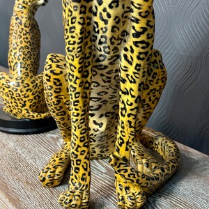 Leopard Sitting Statue , Majestic Leopard, Leopar Figure, Animal Statue ...