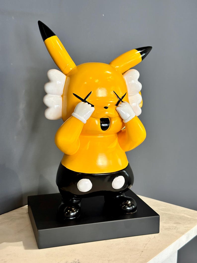 Handmade Designer Pikachu Style Art Sculpture – Pop Art Collectible ...