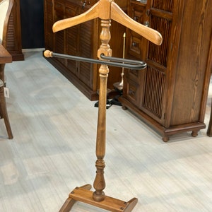 Minimalist Valet Stand Oaken, Oak Valet Stand, Modern Dumb Butler, Coat ...