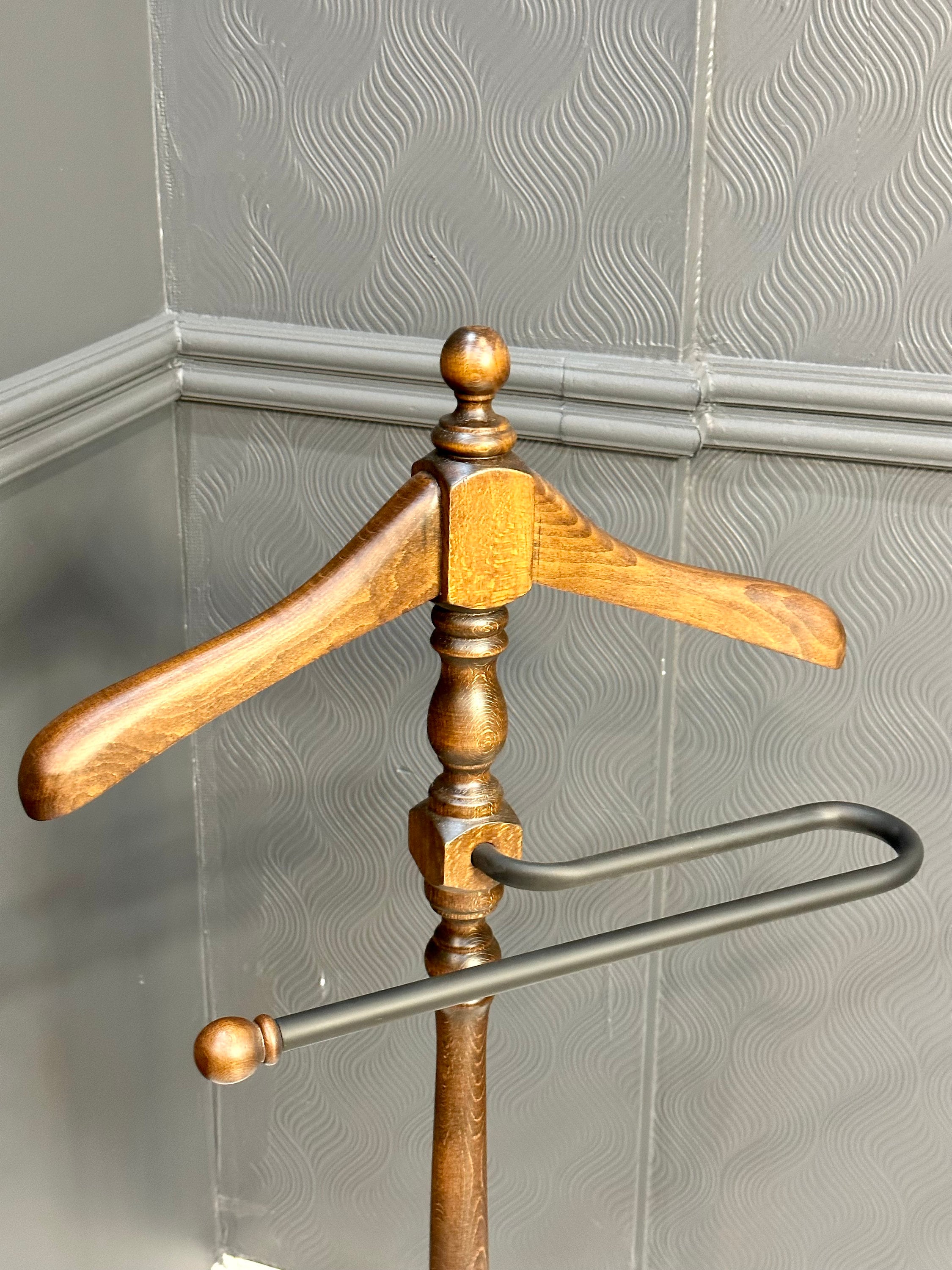 Minimalist Valet Stand Walnut, Walnut Valet Stand, Modern Dumb Butler ...