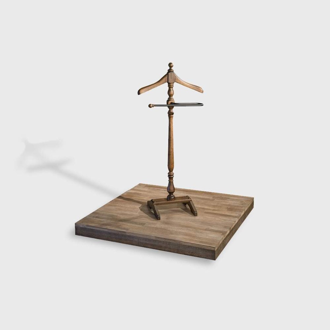 Minimalist Valet Stand Oaken, Oak Valet Stand, Modern Dumb Butler, Coat ...