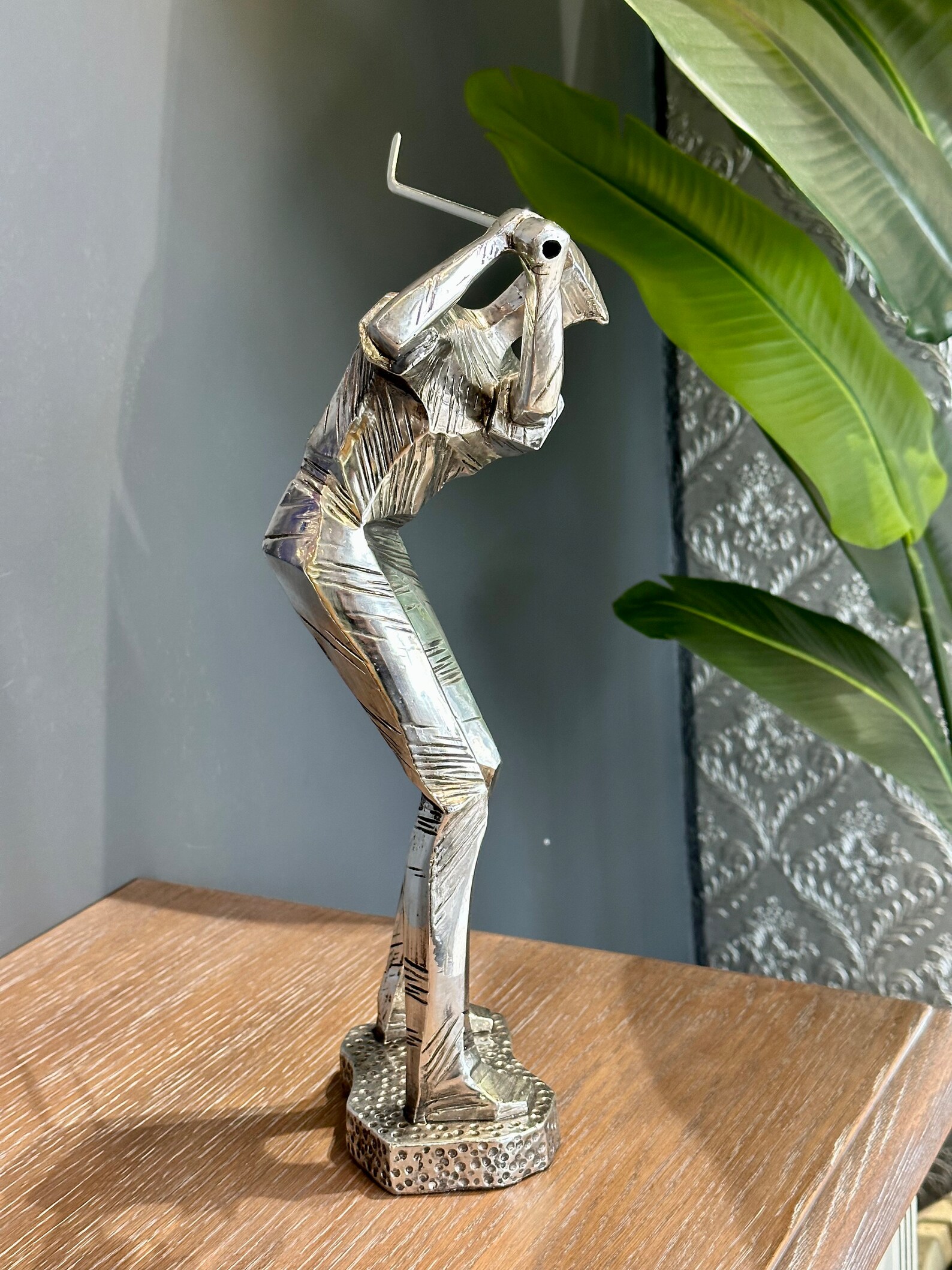 Silver Golf Figures, Golf Sculpture, Statue of Golfer, Golf Gift Idea ...