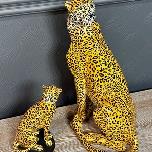 Leopard Sitting Statue , Majestic Leopard, Leopar Figure, Animal Statue ...