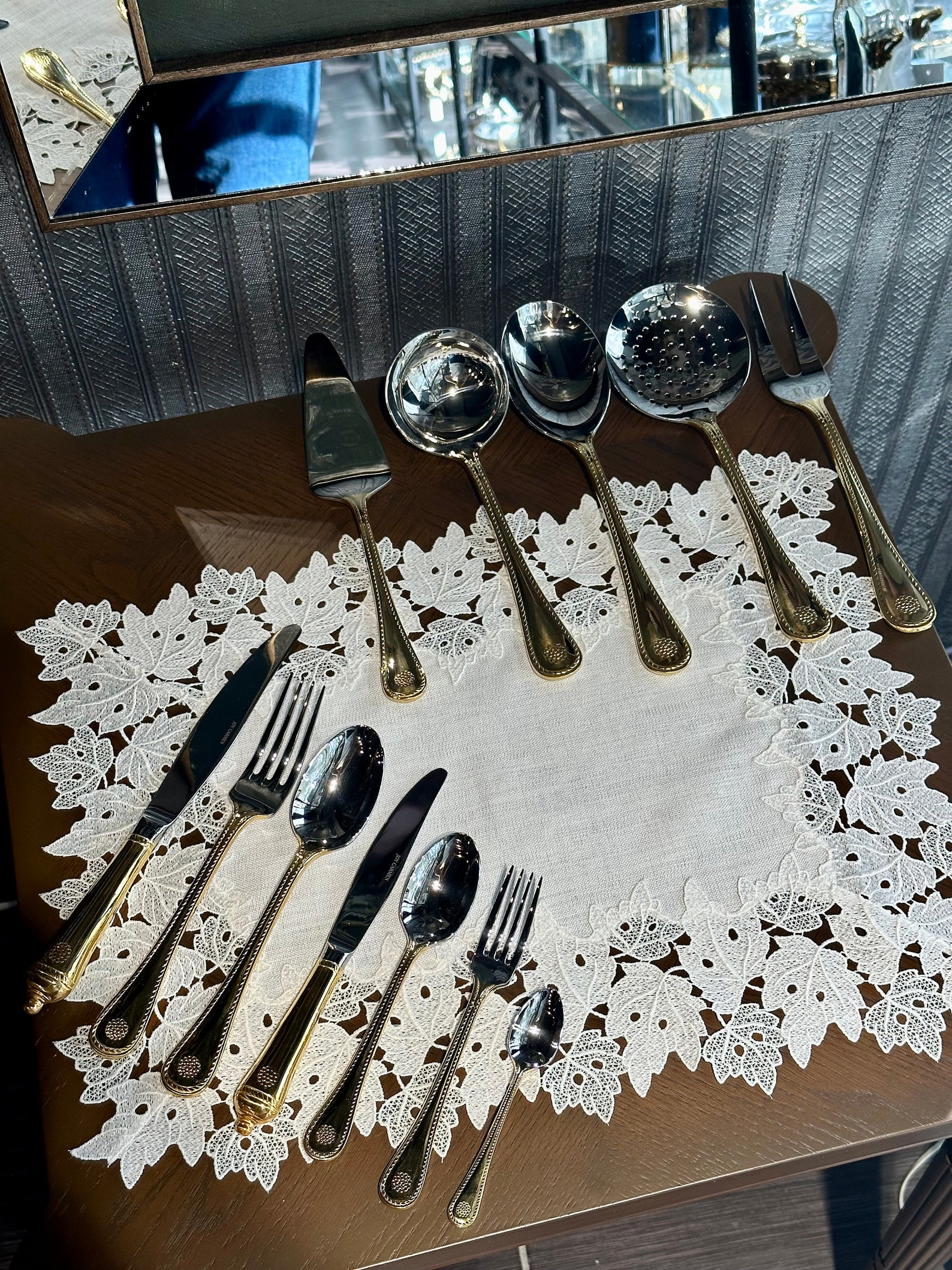89 Pieces 12 Person 24K Gold Vintage Cutlery Set, Silverware Set, Gold ...