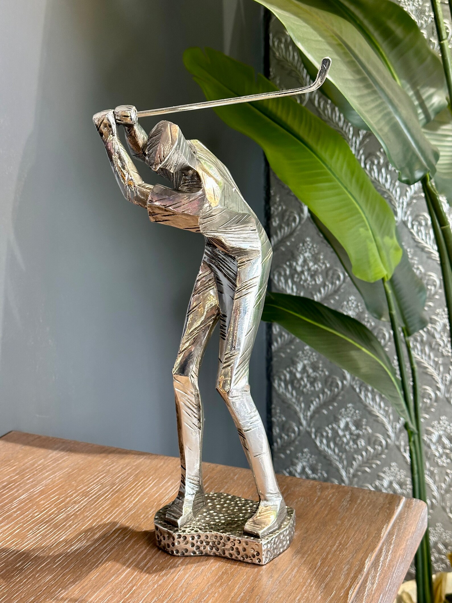 Silver Golf Figures, Golf Sculpture, Statue of Golfer, Golf Gift Idea ...