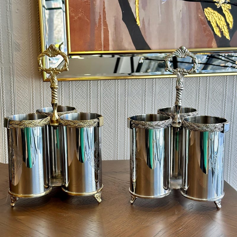 Gold Cutlery Caddy - Etsy