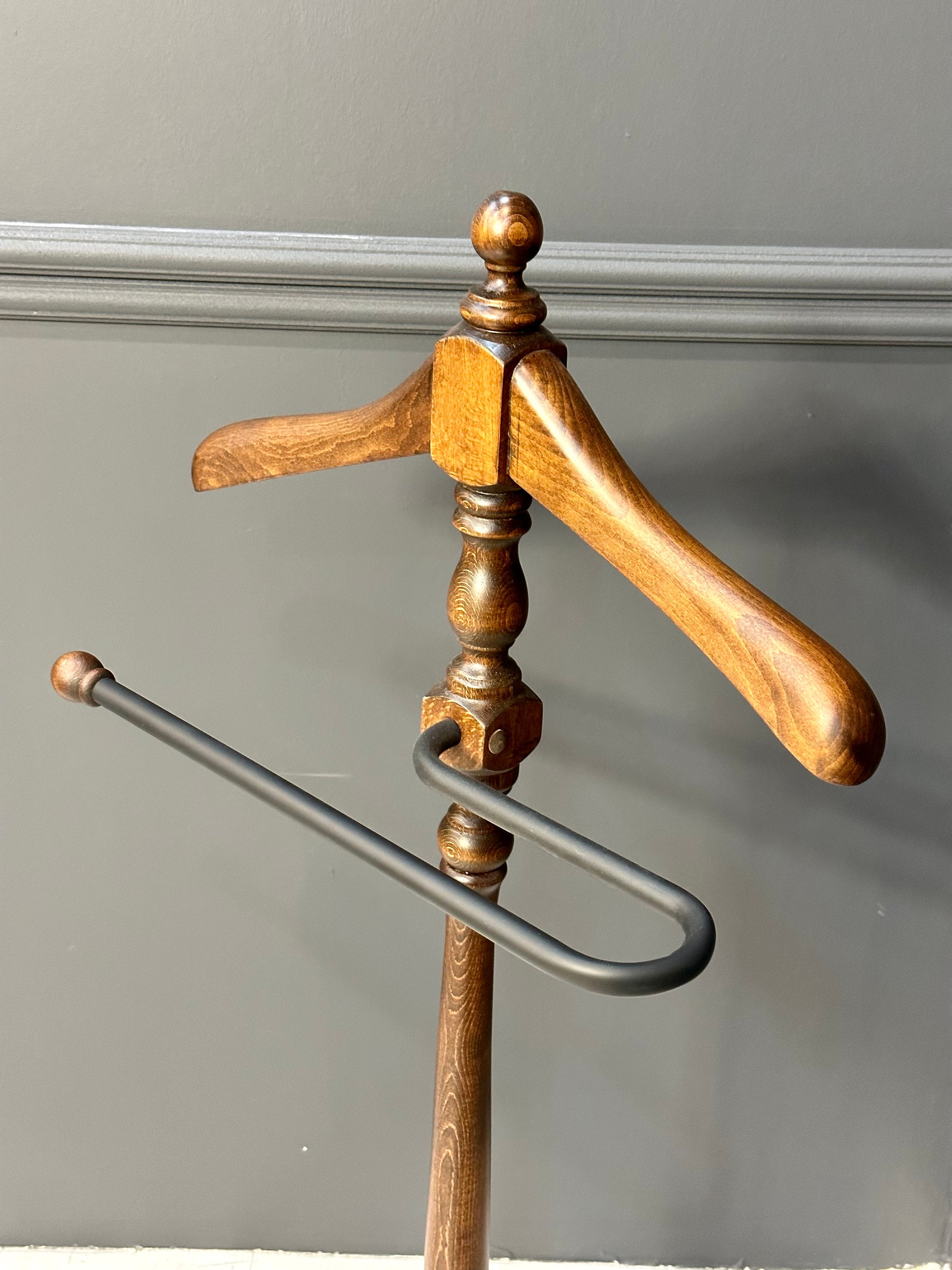 Minimalist Valet Stand Walnut, Walnut Valet Stand, Modern Dumb Butler ...