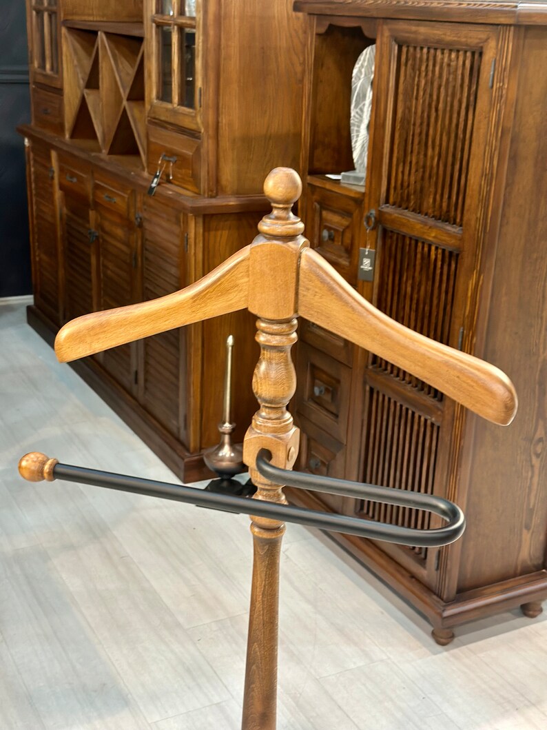 Minimalist Valet Stand Oaken, Oak Valet Stand, Modern Dumb Butler, Coat ...