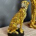 Leopard Sitting Statue , Majestic Leopard, Leopar Figure, Animal Statue ...
