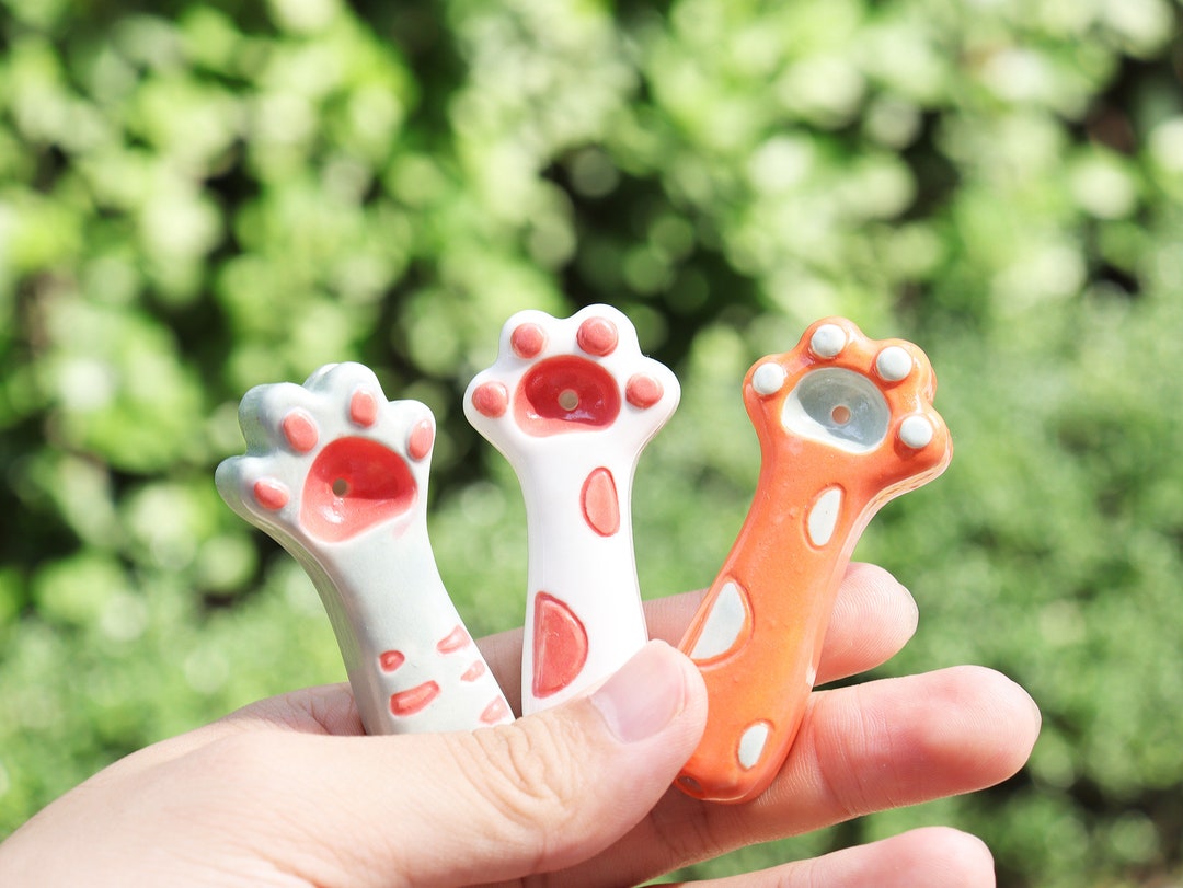 Cat Paw Ceramic Pipes,hand Pipecute,hand Pipes 66mm30mm - Etsy