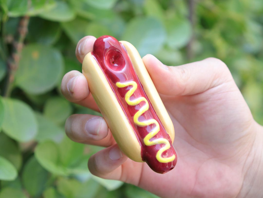 Hot Dog Ceramic Pipes,cartoon Hot Dog Pipe,cute Hand Pipes,hand Pipe ...