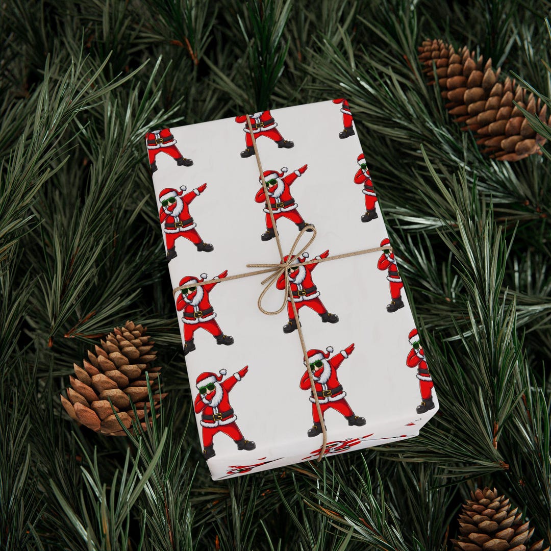 Funny Christmas Wrapping Paper, Christmas Gift Wrap, Holiday Present ...