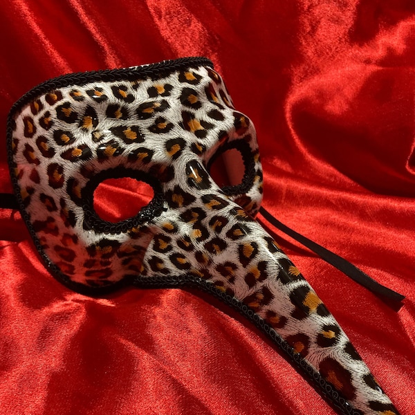 Leopard Print Masquerade Mask - Etsy