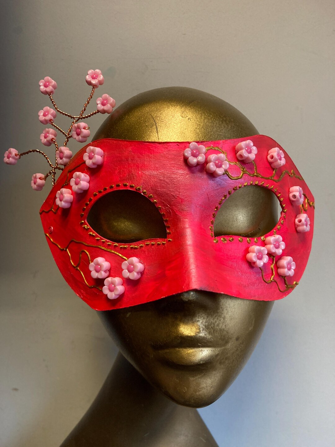 Pink Sakura Flowers Cherry Blossom Masquerade Mask - Etsy