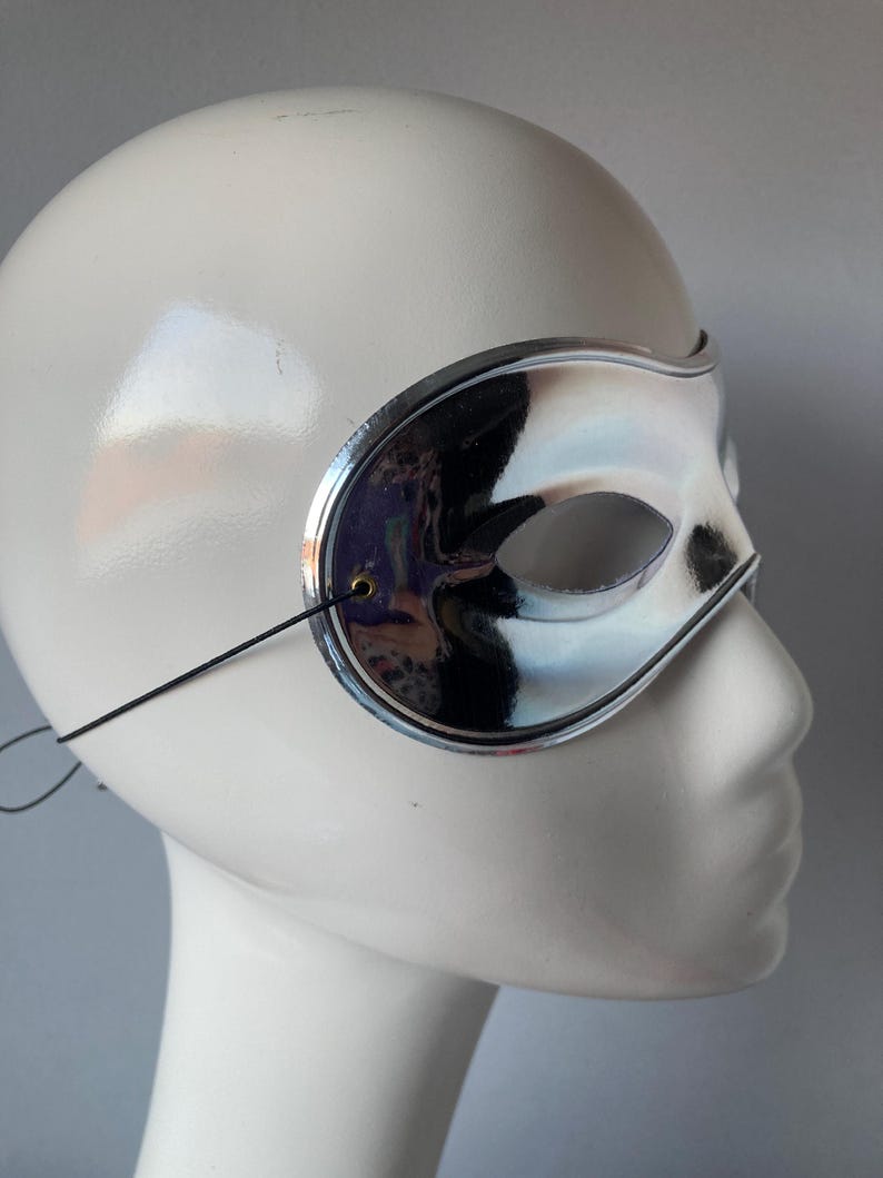 Classic Silver Masquerade Mask Unisex Disguise Excellent Quality Disco ...