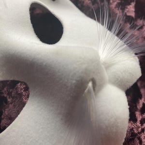 White Venetian Cat Mask Traditional Masquerade Mask Vintage Panther ...