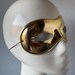 Classic High Shine Gold Masquerade Mask Unisex Disguise Excellent ...