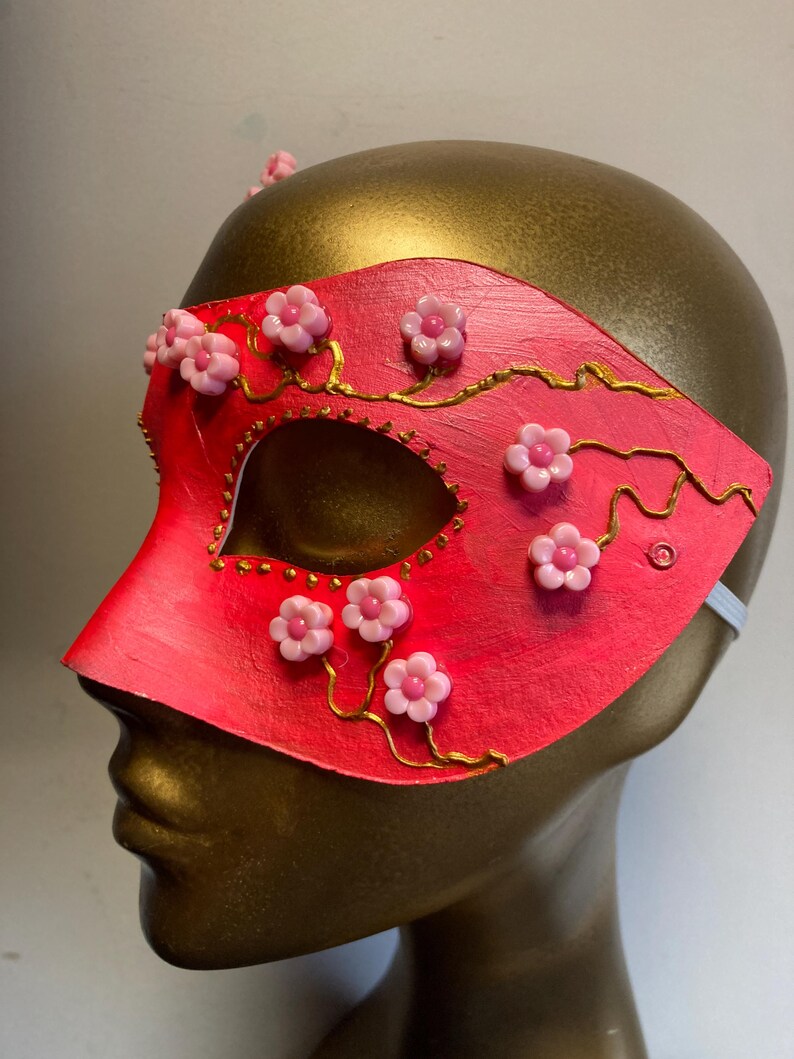 Pink Sakura Flowers Cherry Blossom Masquerade Mask - Etsy