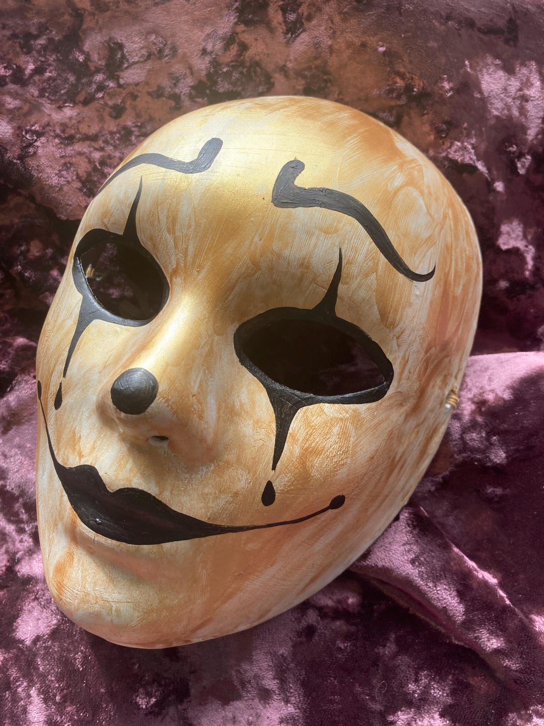 Harlequin Jester Clown Mask Hand Painted One of Art Mask - Etsy